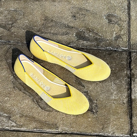 Rothy's | Shoes | Rothys Yellow Ballet Flats For Everyday Comfort ...